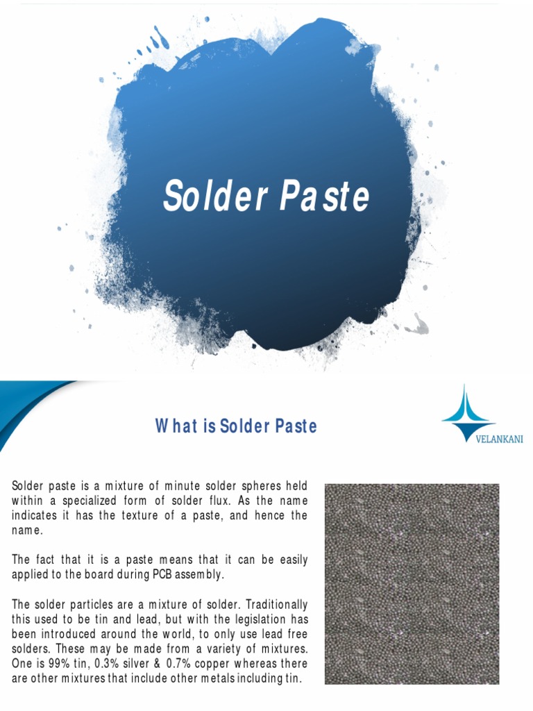 Basics of Solder Paste PDF | PDF | Solder | Shelf Life