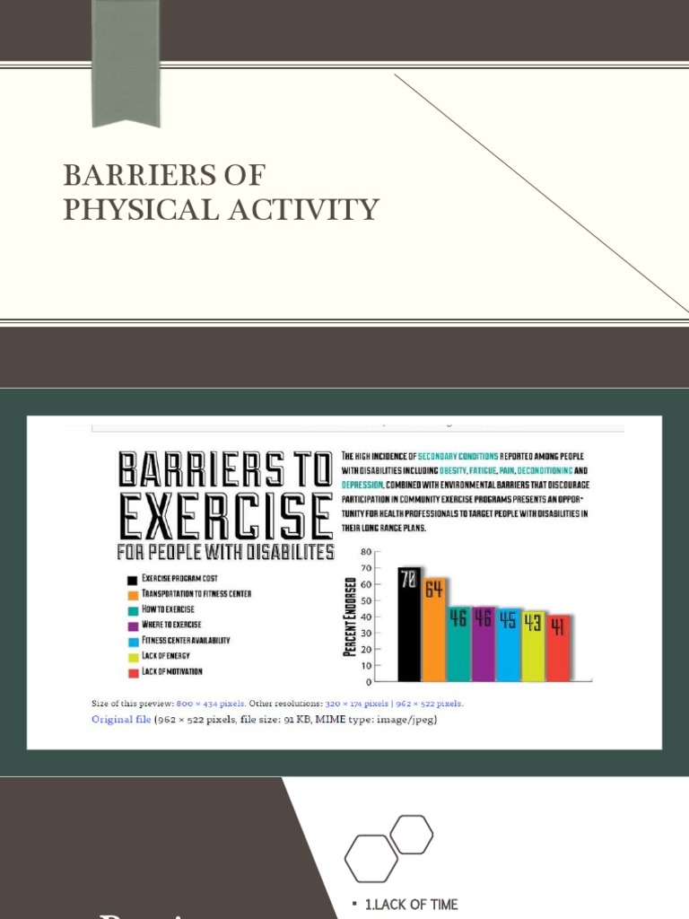Barriers To Physical Activity | PDF | Aerobic Exercise | Physical Fitness