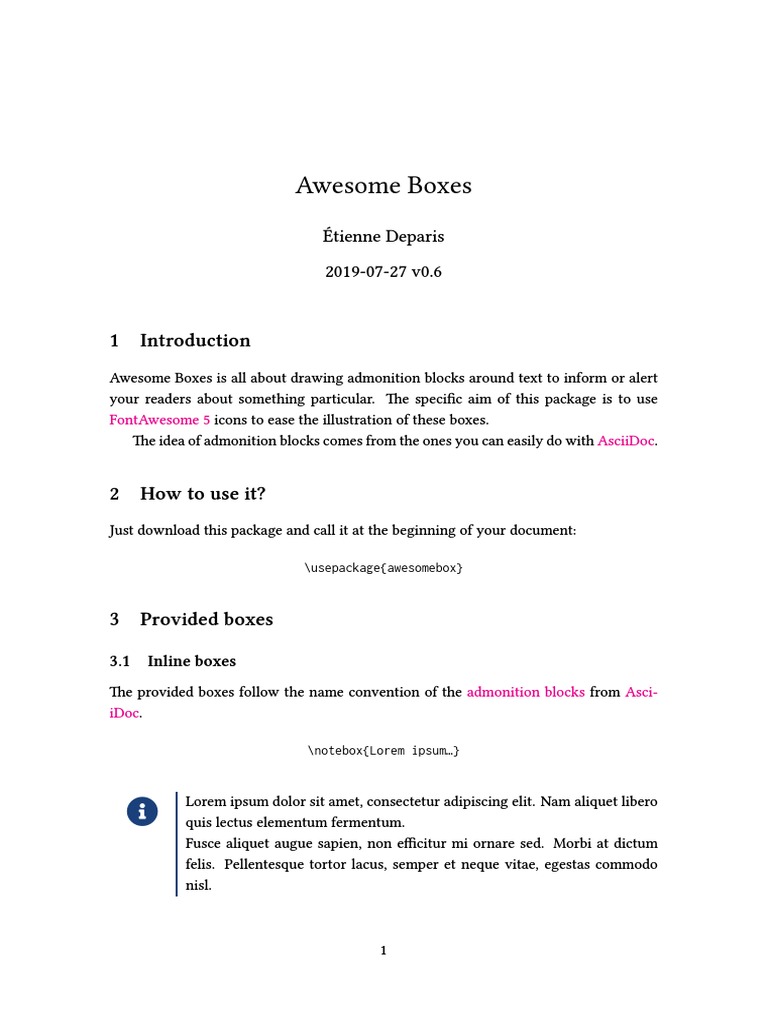 Creating Awesome Boxes in LaTeX | PDF | Computer Programming | Computing