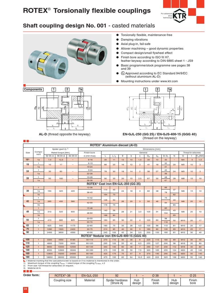 Rotex: Torsionally Flexible Couplings | PDF | Applied And ...