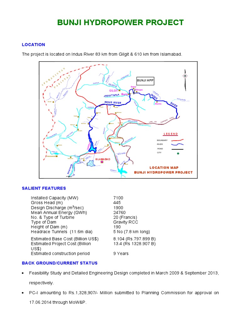 Bunji Hydropower Project: Location | PDF | Water And Politics | Water ...