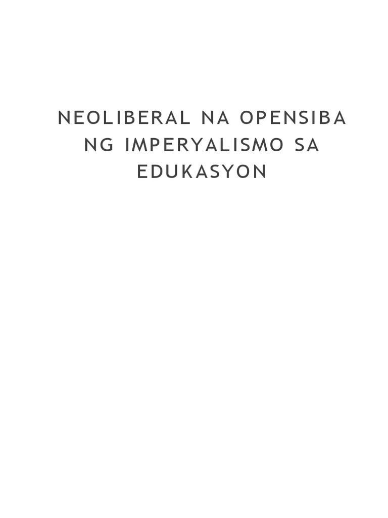 Neolib Educ, 2017 | PDF