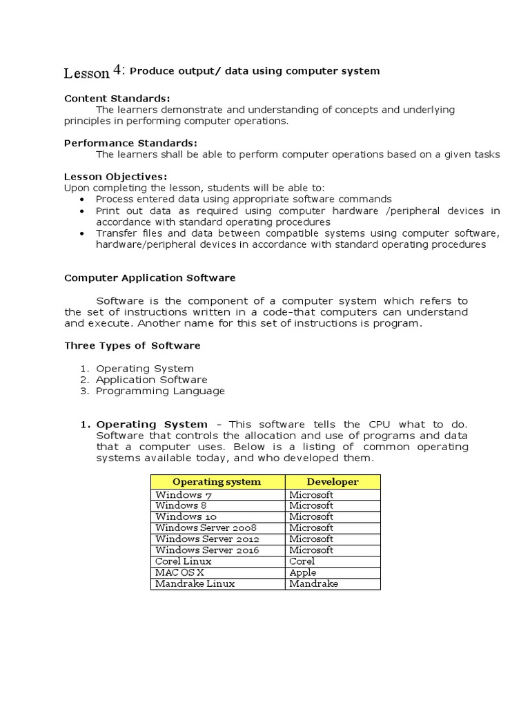 PERFORMING COMPUTER OPERATIONS (PCO) LO4 (TLE - IACSS9-12PCO-If-7 ...