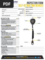 Vertical Life Line Inspection Form | PDF | Rope | Equipment
