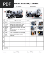 Batching Plant Inspection Check List | PDF | Concrete | Manufactured Goods