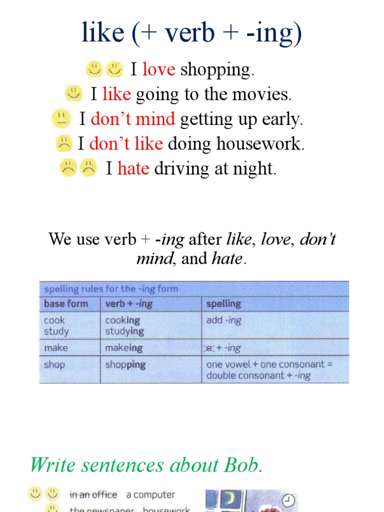 Using "Like" with Verbs in English | PDF