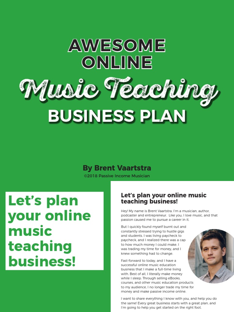 Awesome Online Music Teaching Business Plan PDF | PDF | Target Audience ...