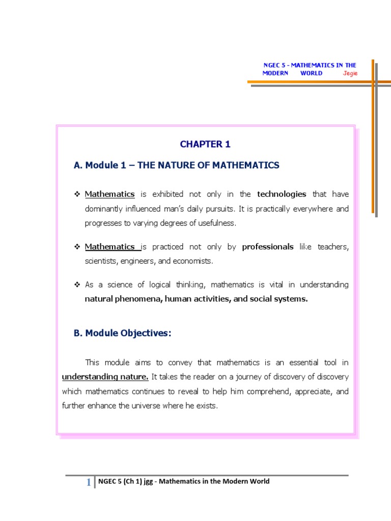 Nature of Mathematics Explained | PDF | Teaching Mathematics | Science