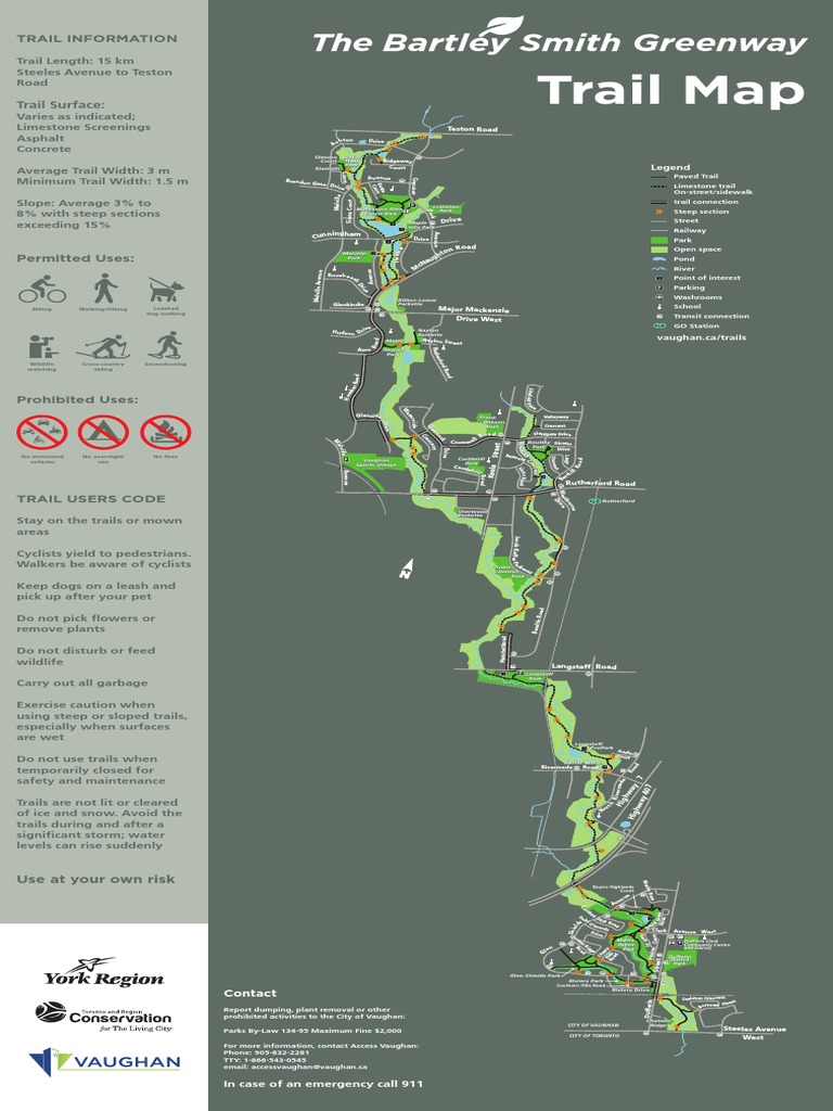 Bartley Smith Greenway Trail Map | PDF | Trail | Land Use