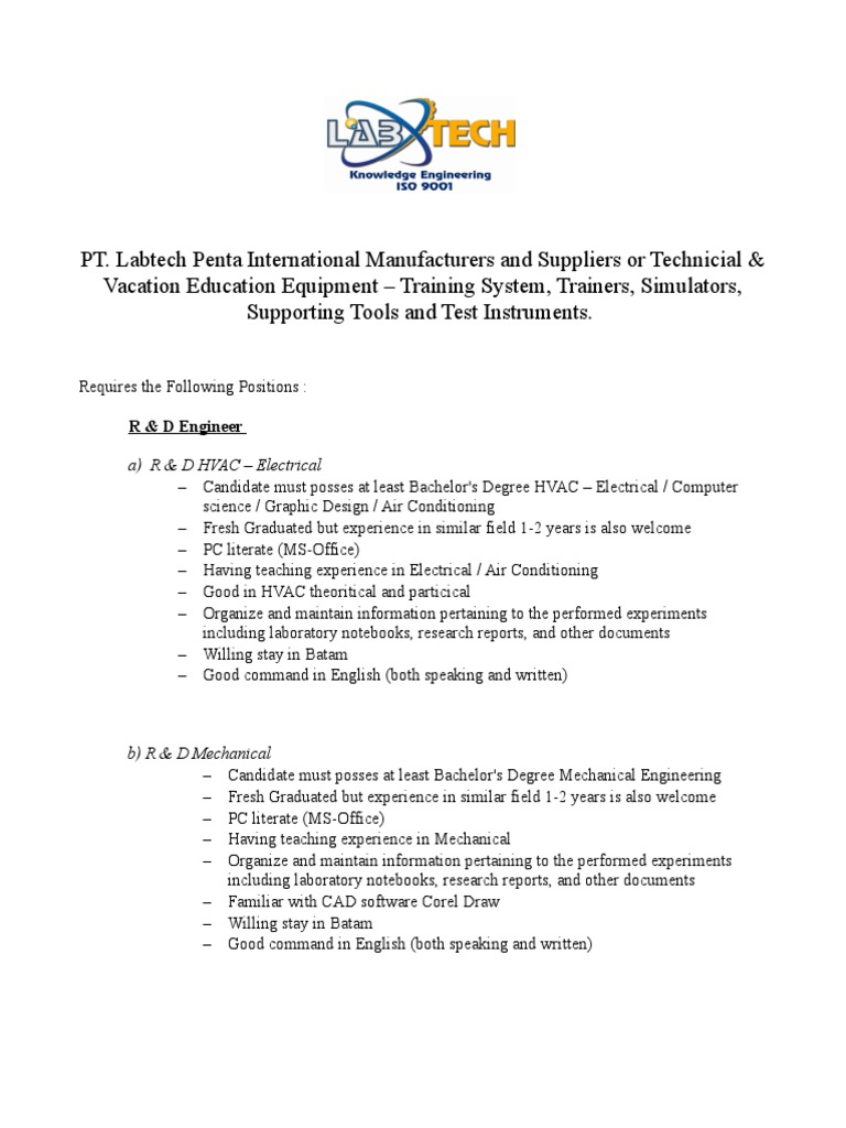 Labtech Penta International | PDF | Personal Computers | Laboratories