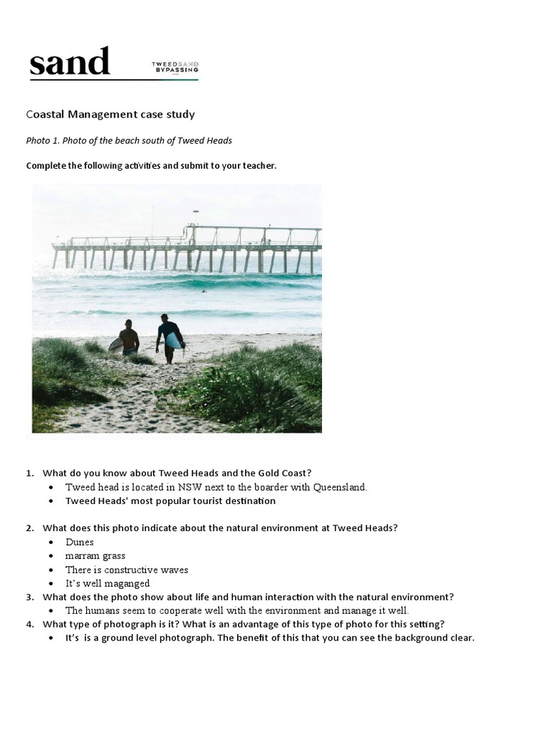 Coastal Management Case Study: Photo 1. Photo of The Beach South of ...