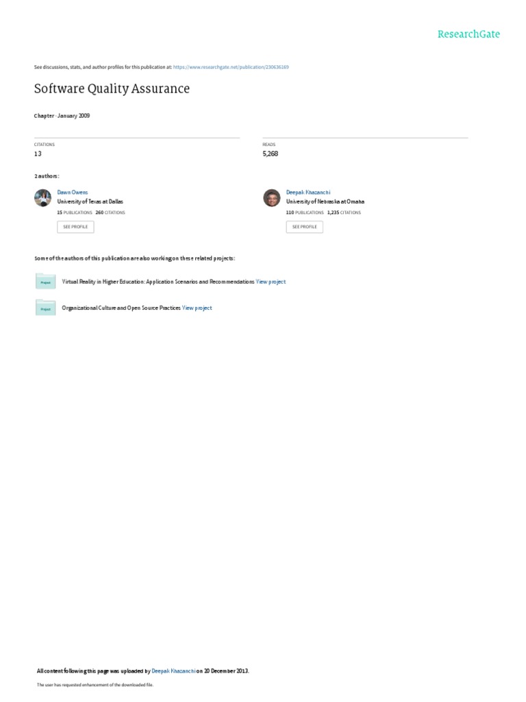 SQA R Paper 1 | PDF | Quality Assurance | Project Management