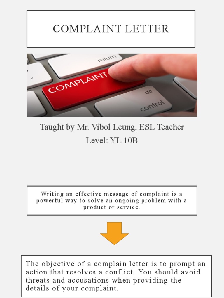 Effective Complaint Writing Tips | PDF | Language Arts & Discipline