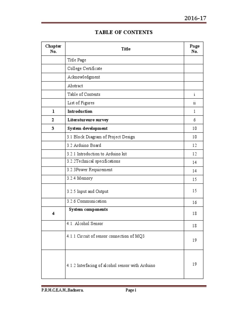 Table of Contents | PDF | Arduino | Computing