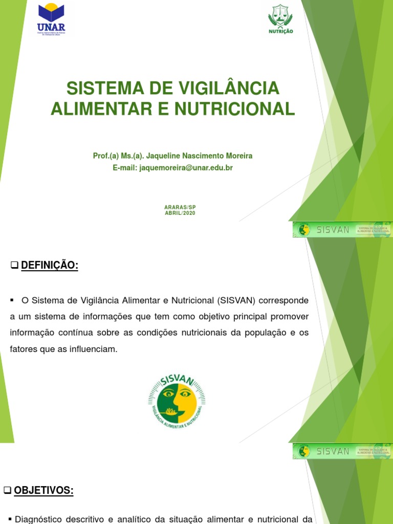 Aula 10 - SISVAN | PDF | Epidemiologia | Organização Mundial da Saúde