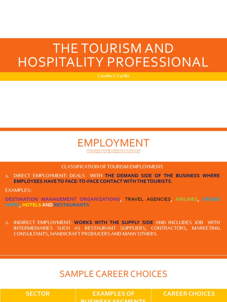 The Tourism and Hospitality Professional | PDF | Leadership | Travel Agency