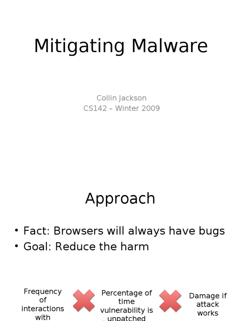 Mitigating Malware: Collin Jackson CS142 - Winter 2009 | PDF | Http Cookie | Malware