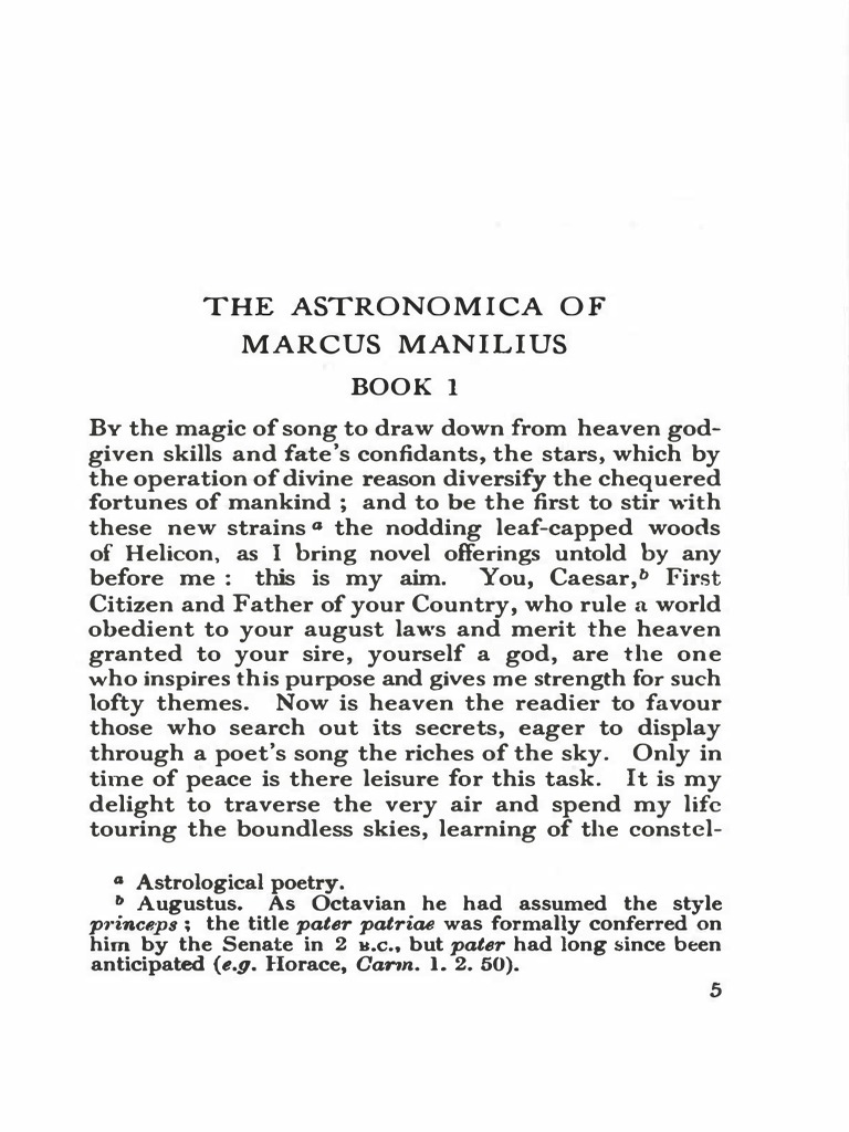 The Astronomica of Marcus Manilius | PDF | Equator | Sky