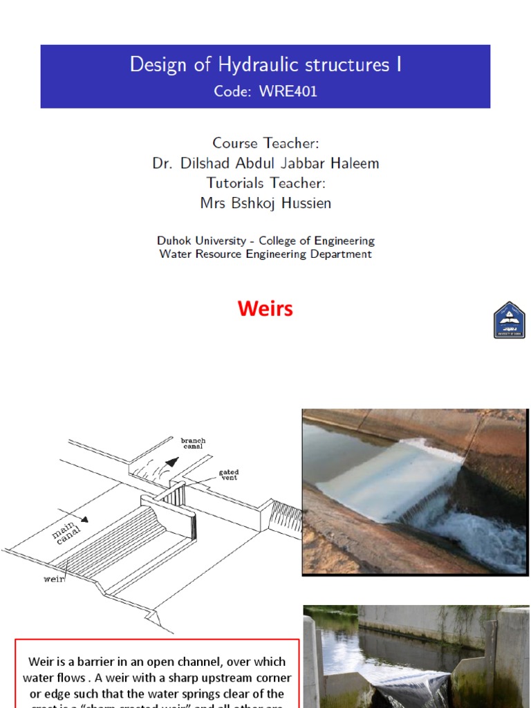 10 Weirs-20193291789199956860895 | PDF | Discharge (Hydrology) | Fluid Mechanics