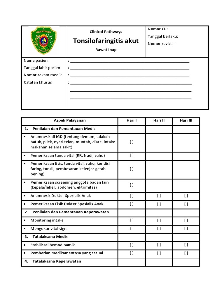 Pathway Tonsilofaringitis Akut | PDF