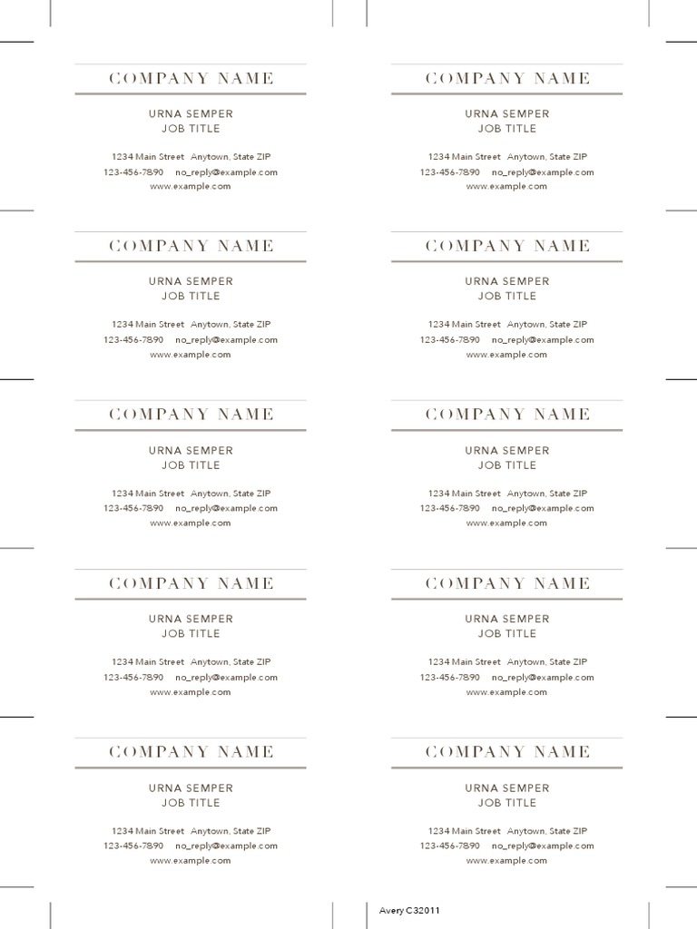 Business Card Templete | PDF