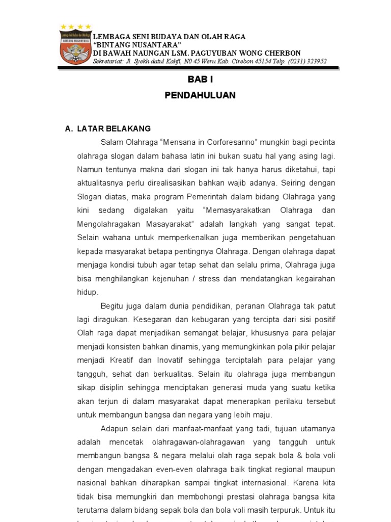 Proposal SSB Revisi 1 | PDF