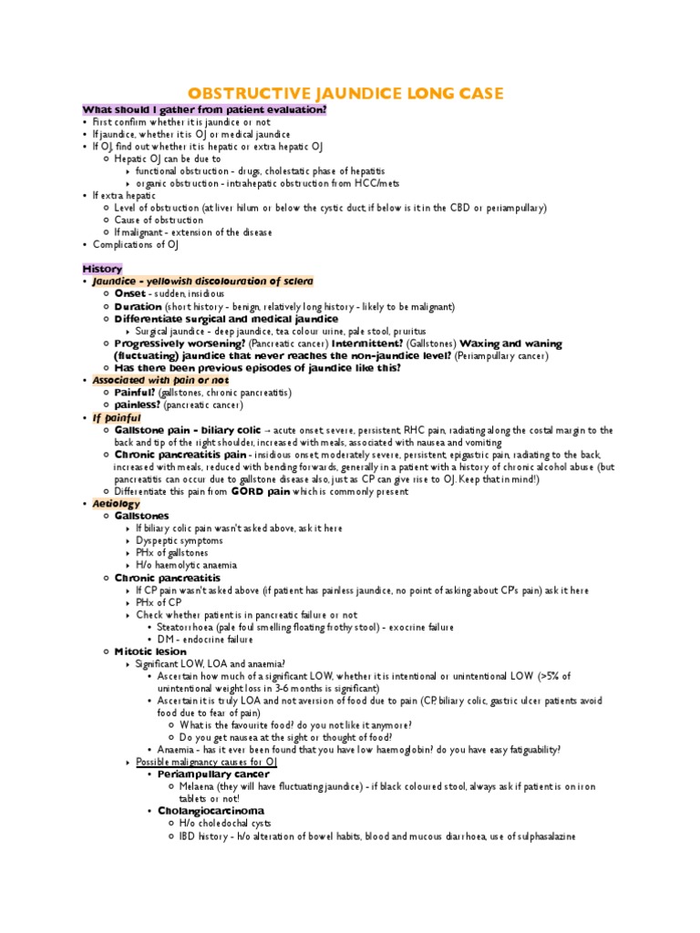Obstructive Jaundice 2020 | PDF | Liver | Hepatitis