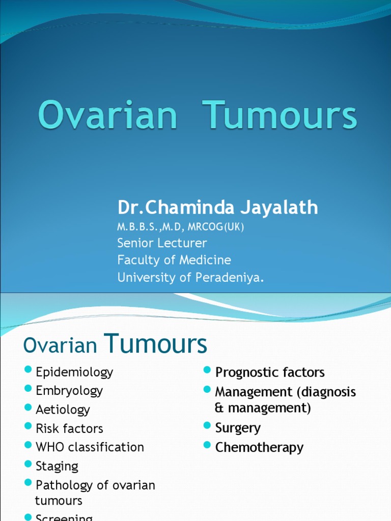Ovarian Tumours Presentation | PDF | Ovarian Cancer | Neoplasms