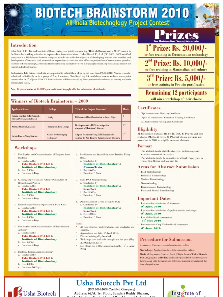 Brochure Biotech | Download Free PDF | Molecular Cloning | Biotechnology