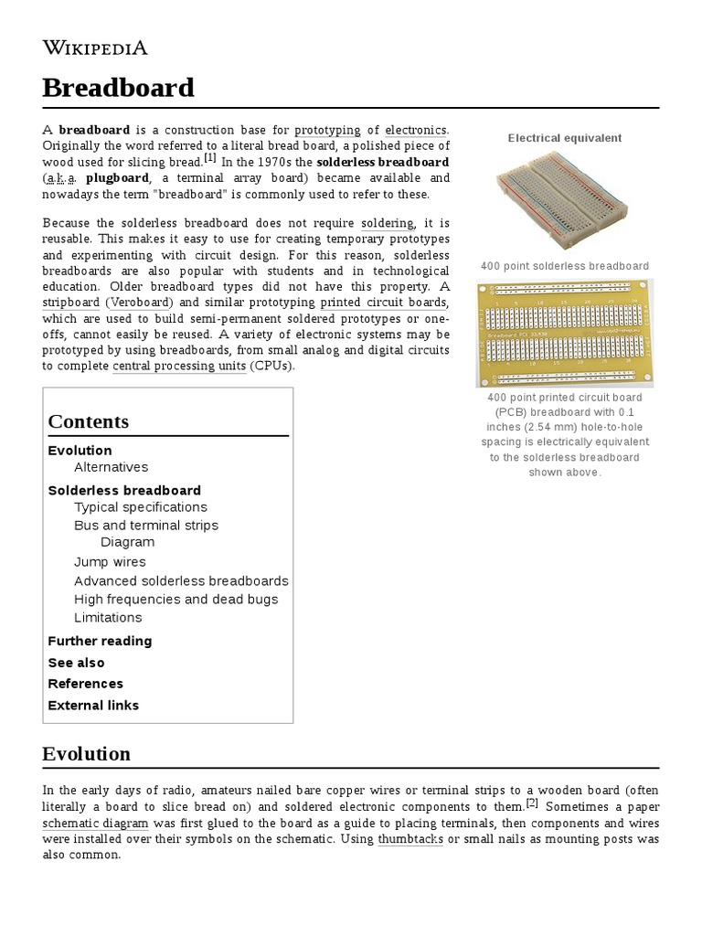 Evolution Solderless Breadboard | PDF | Electronic Design | Electrical ...