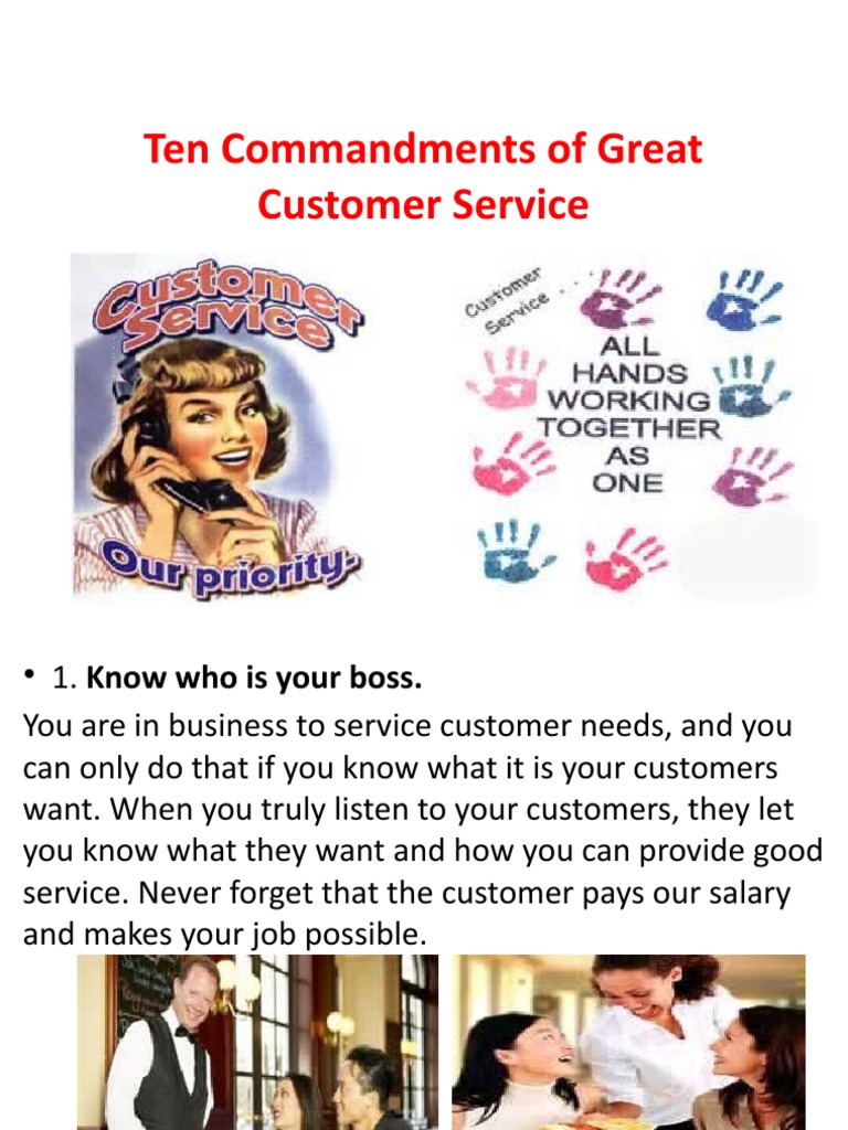 Ten Commandments of Great Customer Service | PDF | Restaurants ...