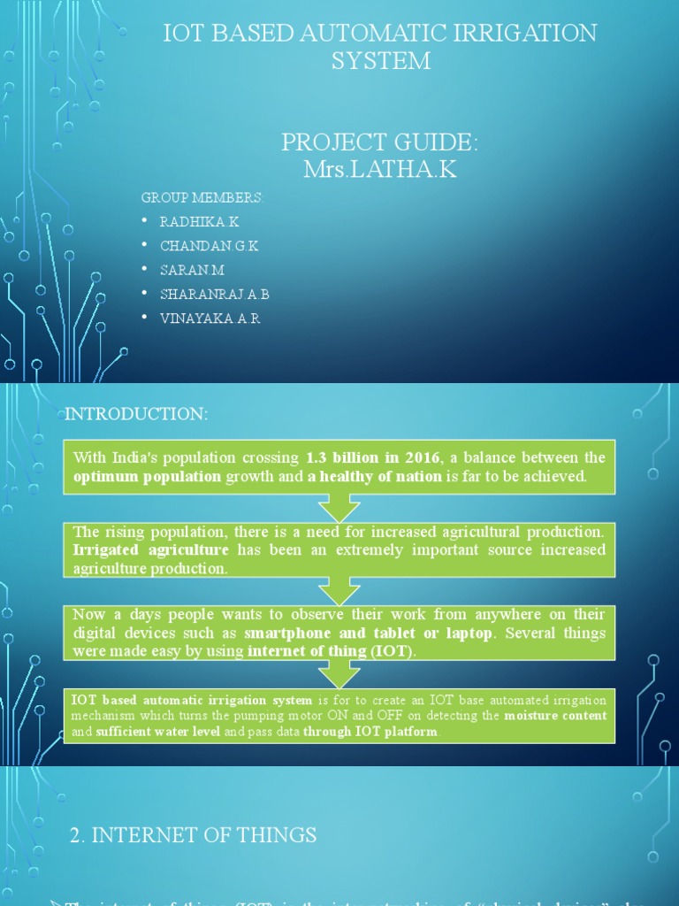 Iot Based Automatic Irrigation System | PDF | Internet Of Things | Arduino