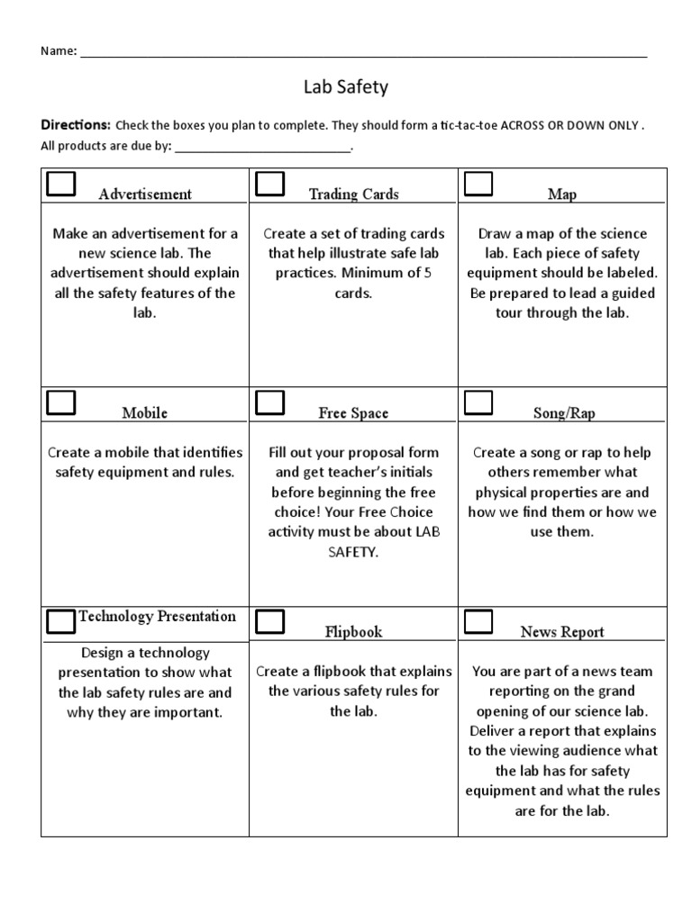 Lab Safety: Directions | PDF