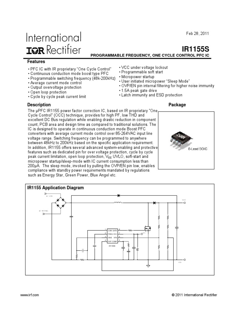 Features: Programmable Frequency, One Cycle Control PFC Ic | PDF ...