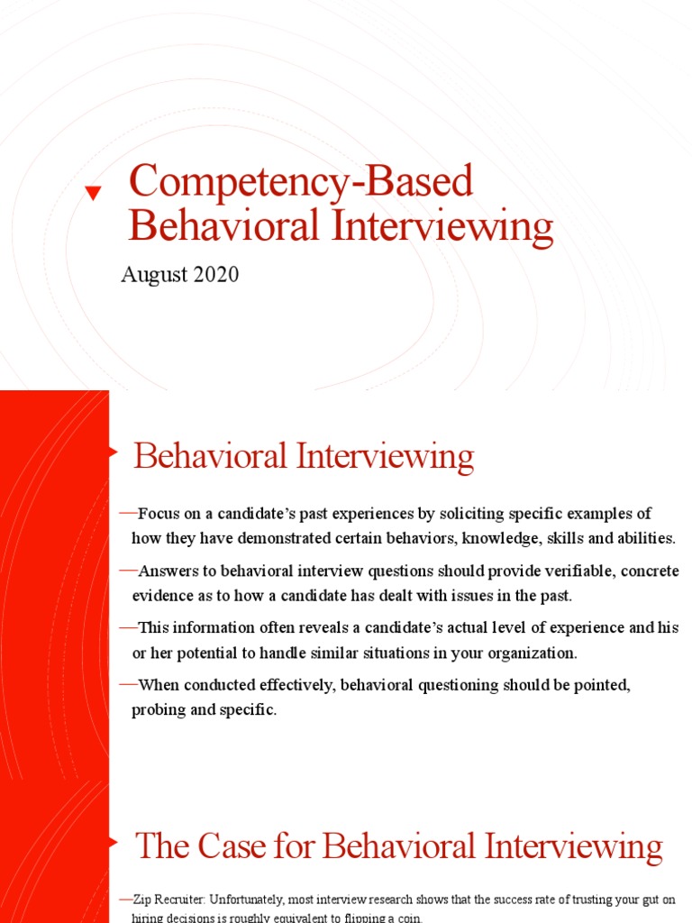 Behavioral Interviewing | PDF | Job Interview | Interview