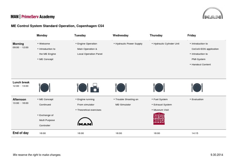 1 - ME-WeeklySchedule CPH | PDF