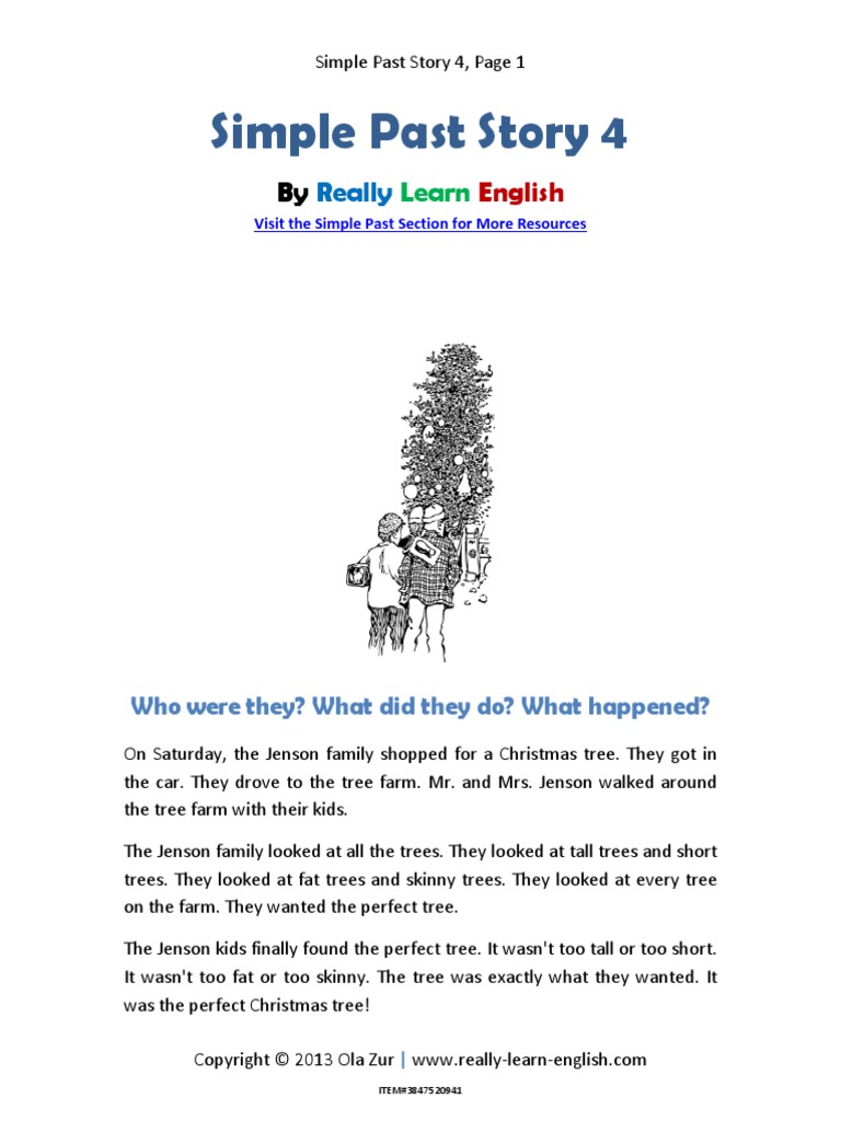 Simple Past Story 4: Really | Download Free PDF | Question | Linguistics