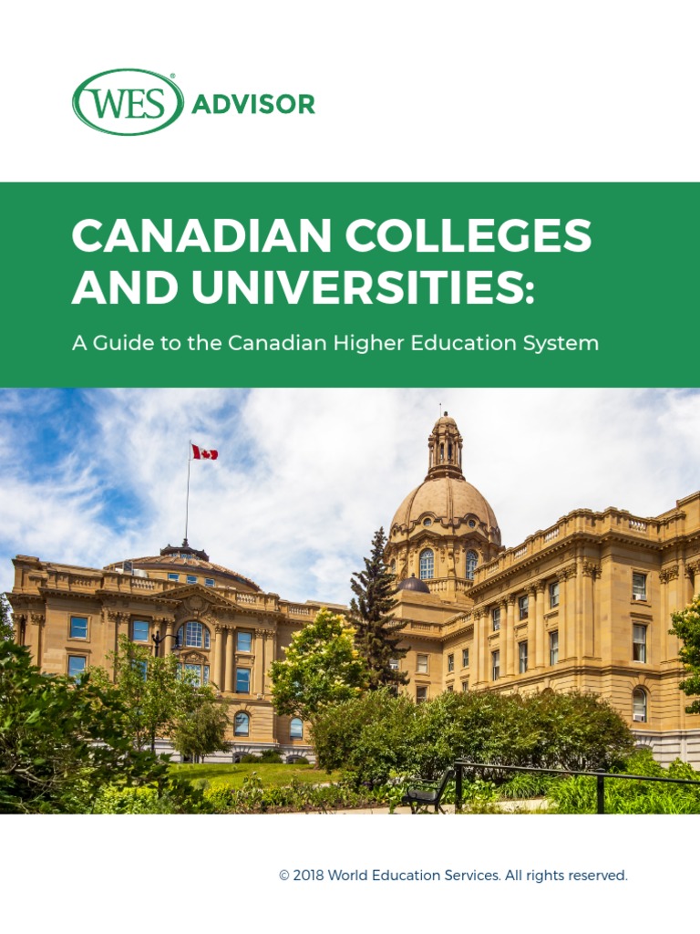 Canadian Colleges and Universities:: A Guide To The Canadian Higher ...