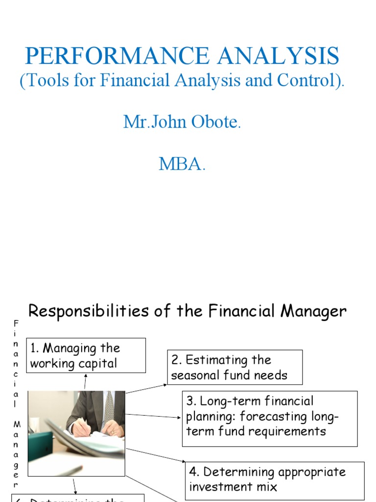 Performance Analysis: (Tools For Financial Analysis and Control) - MR ...