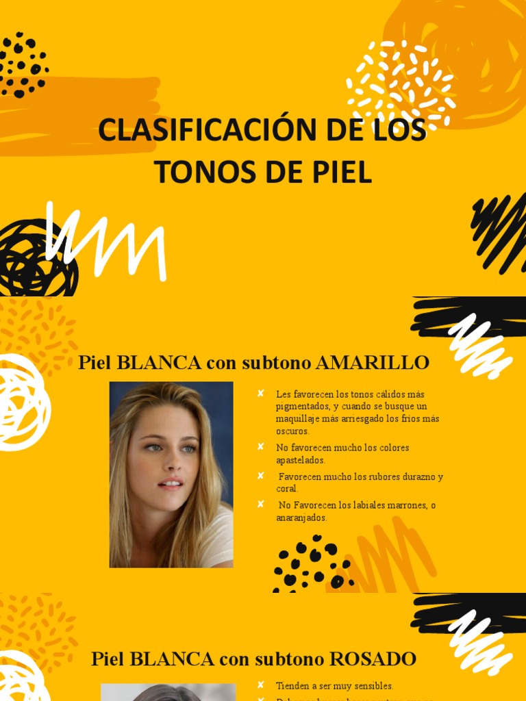 Tonos y Subtonos de Piel | PDF | Amarillo | Color