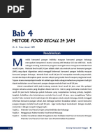 Formulir Food Recall 24 Jam Individu | PDF