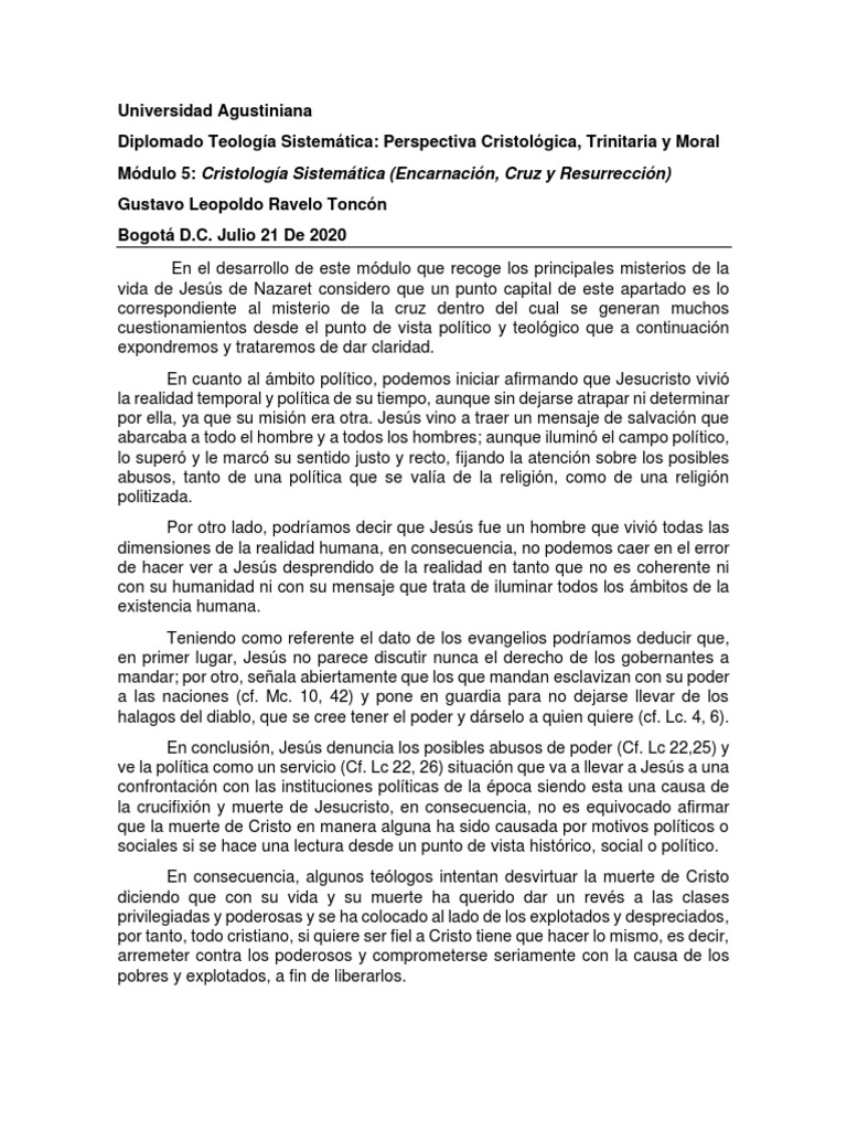 Entregable III (Modulo 5) | PDF | Pecado | Jesús