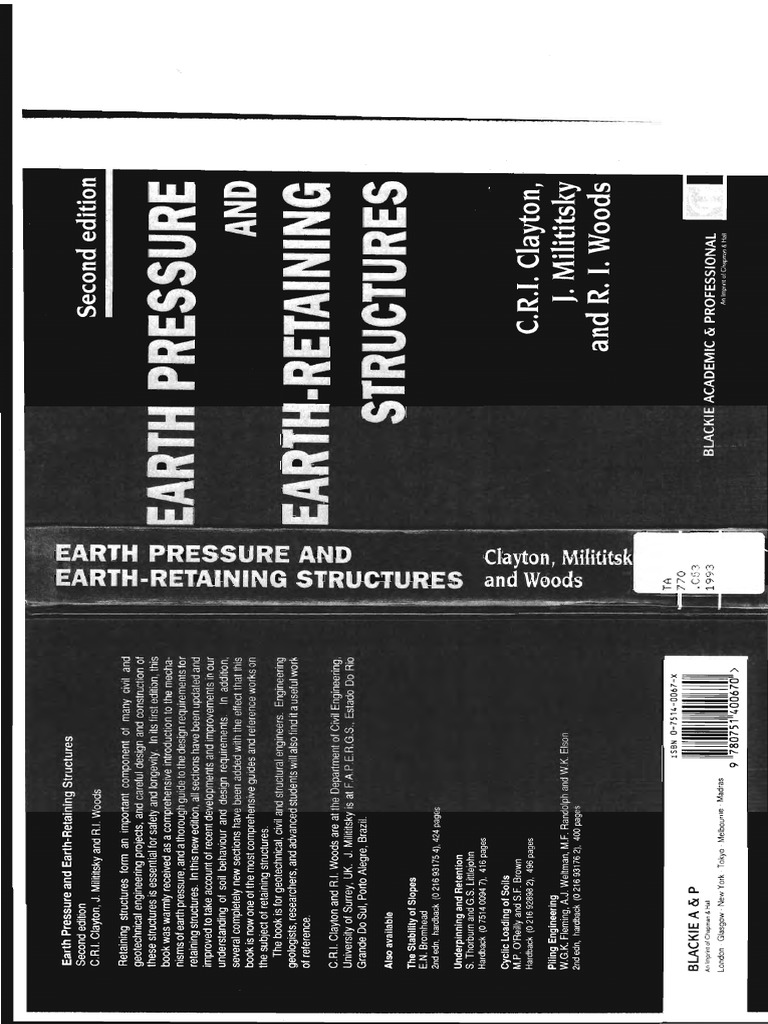 Retaining Structures Book PDF | PDF