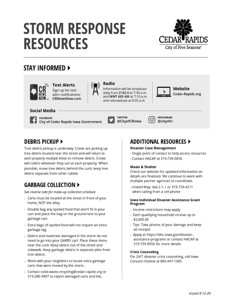 Storm Response Resources | PDF | Debris | Business