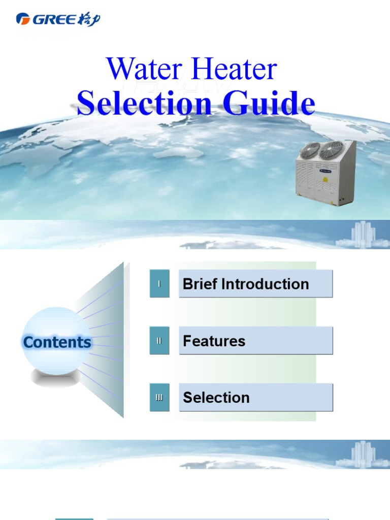 Water Heater Selection and Sizing Guide | PDF | Water Heating ...