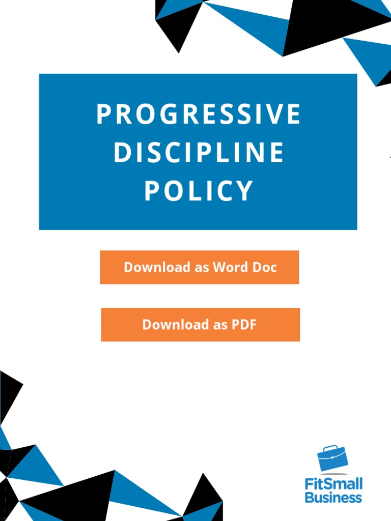 Progressive Discipline Policy: Download As Word | PDF