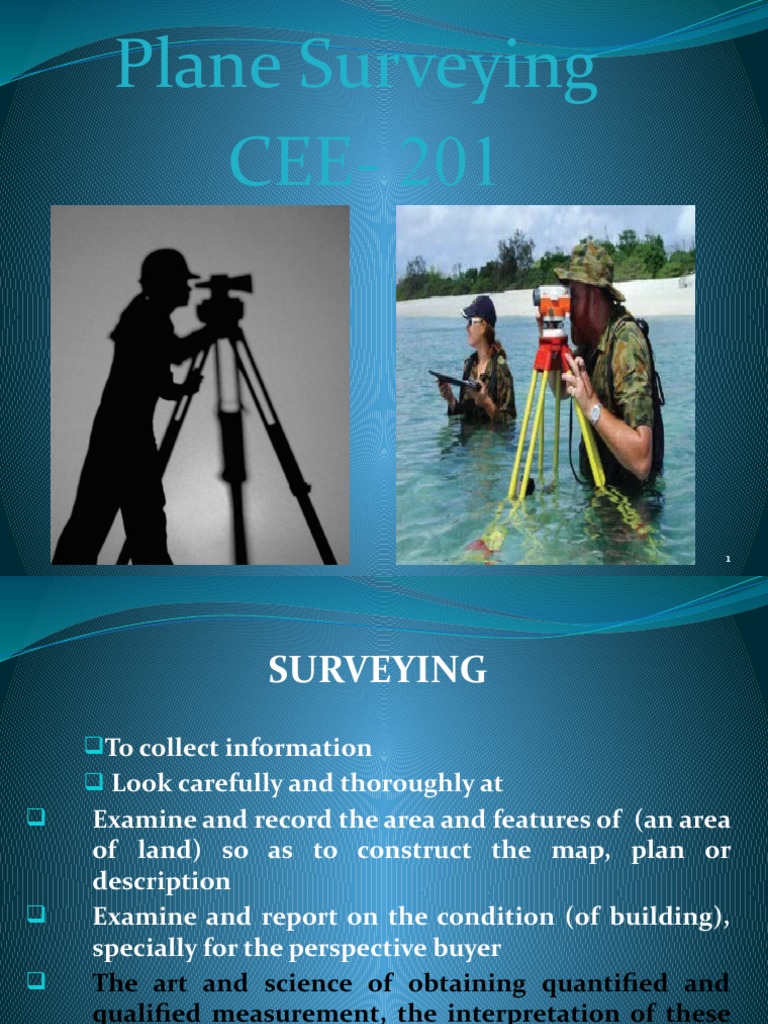 Lec No. 01 Introductions To Survey | PDF | Surveying | Geodesy