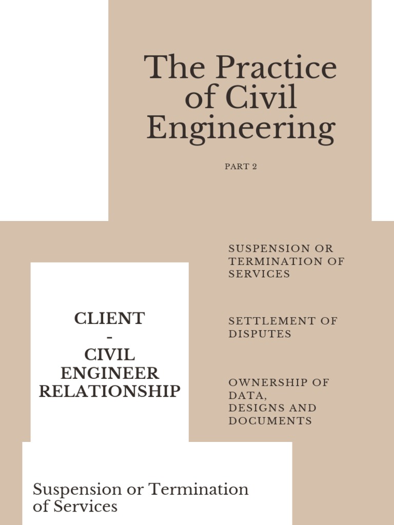 CE516 - The Practice of Civil Engineering Part2 | PDF | Civil ...