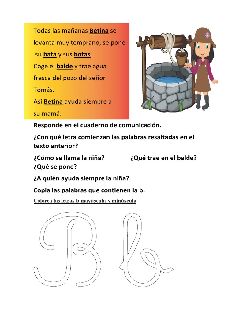 La Letra B | PDF | Artes del Lenguaje y Comunicación