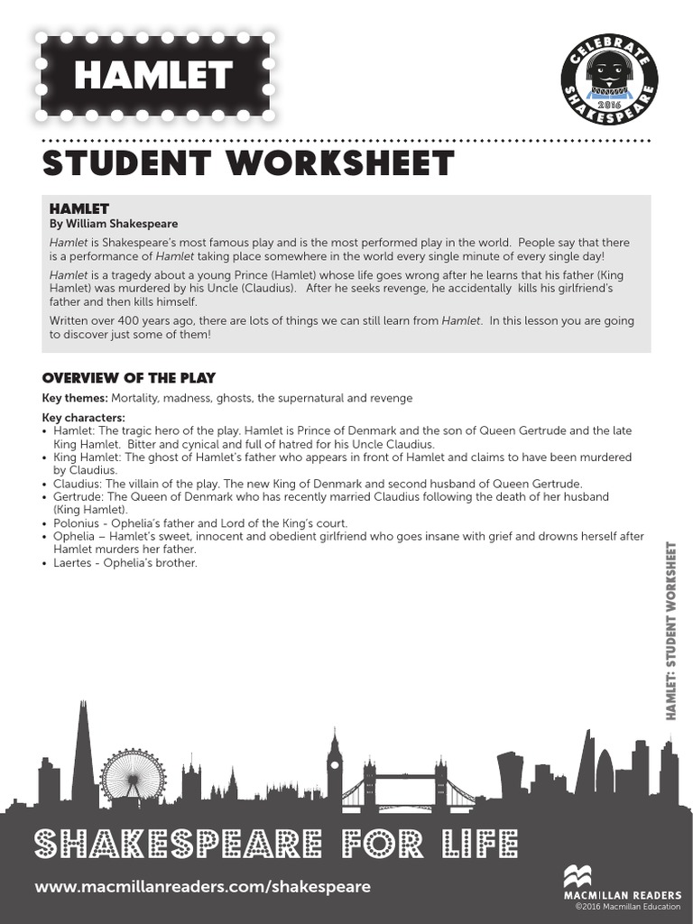 Hamlet: Student Worksheet | PDF | Hamlet | Plays Based On European ...
